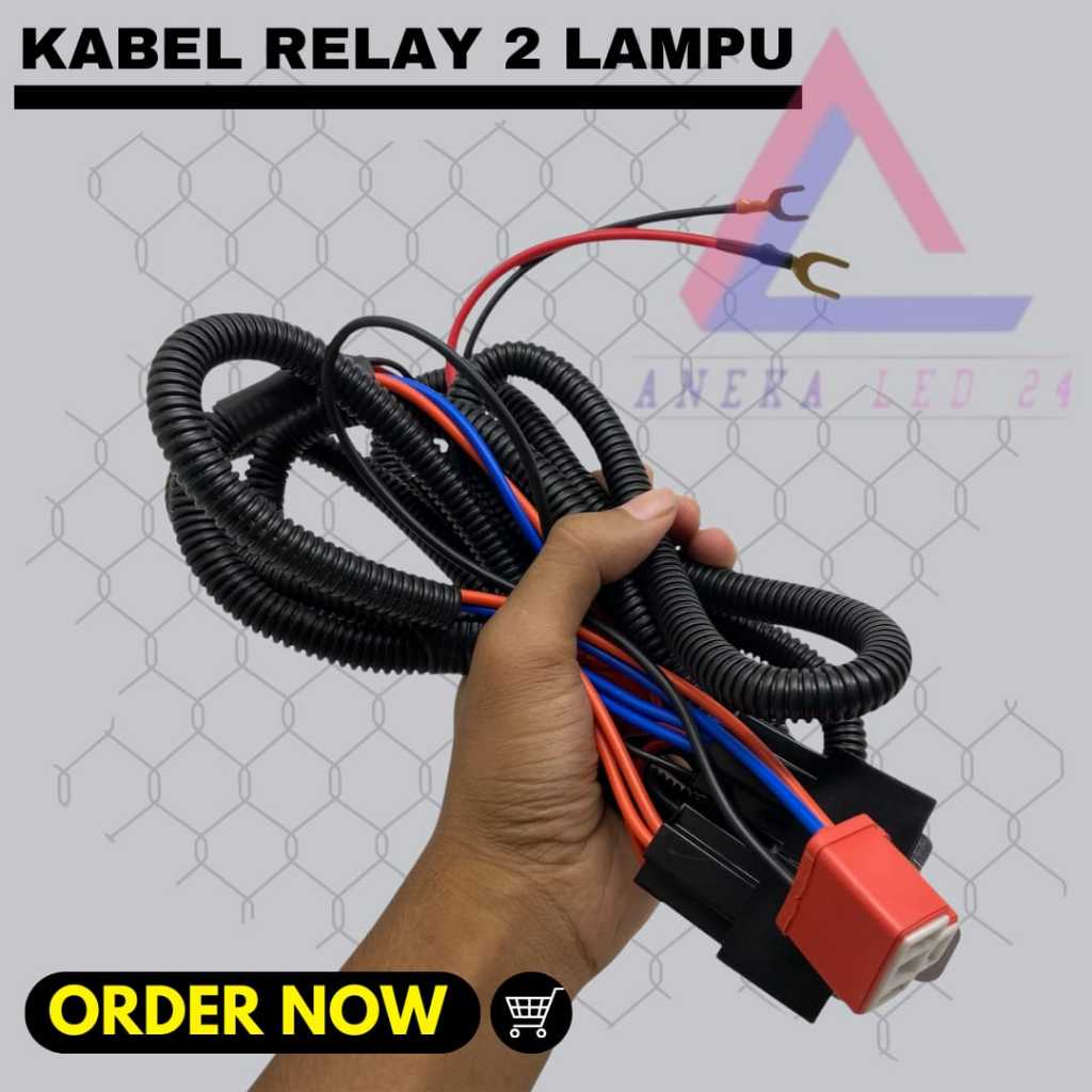 Jual KABEL RELAY SET LAMPU H4 12V DAN 24V UNTUK 2 LAMPU H4 KABEL RELAY ...
