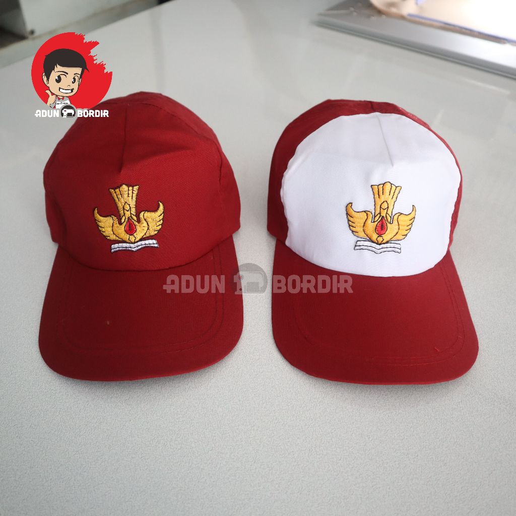 Jual Topi Sekolah SD Warna Merah dan Merah Putih | Shopee Indonesia