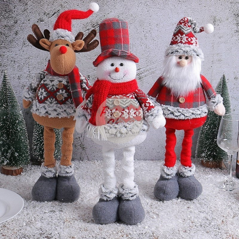 Jual Boneka Natal Snowman Santa Karakter Berdiri Christmas Doll Hadiah ...