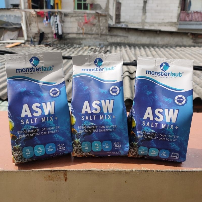 Jual ASW SALT MIX+ REEF SALT / GARAM LAUT SINTETIS MONSTER LAUT ...