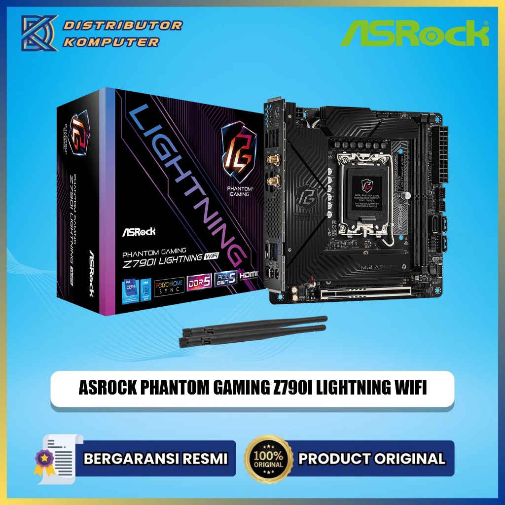 Jual ASROCK MOTHERBOARD PHANTOM GAMING Z790I LIGHTNING WIFI (INTEL, LGA ...