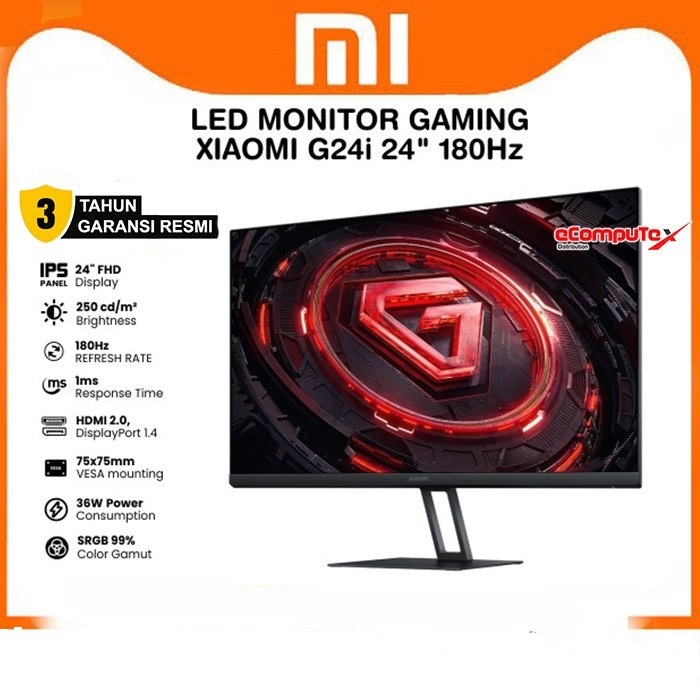 Jual XIAOMI G24I LED MONITOR GAMING 24" INCH | MI PC GAMING G24I 180HZ ...