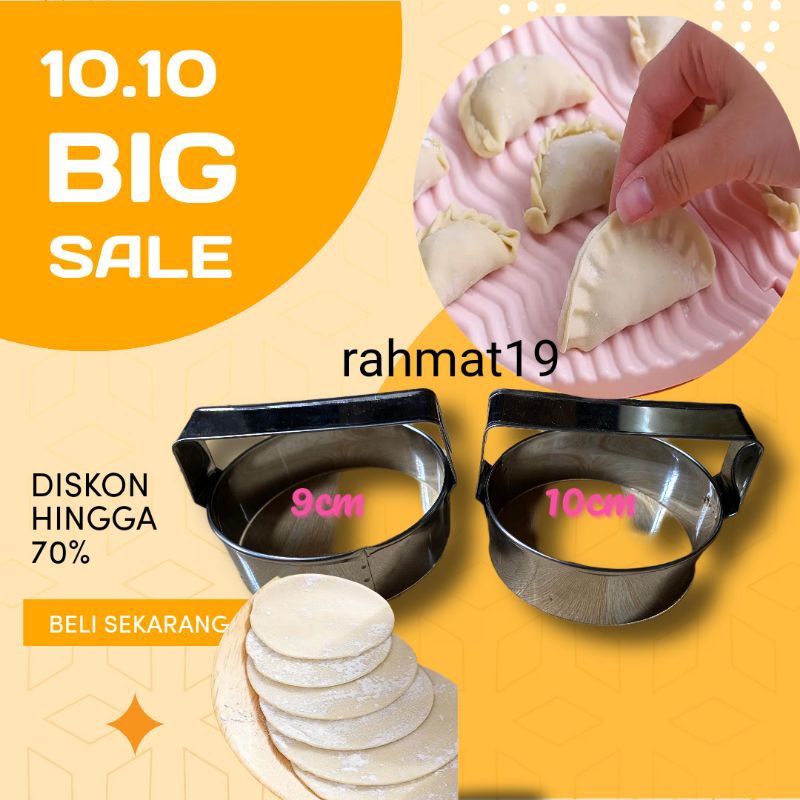 Jual ring cutter kulit dimsum gagang / dumpling cutter stainless ...