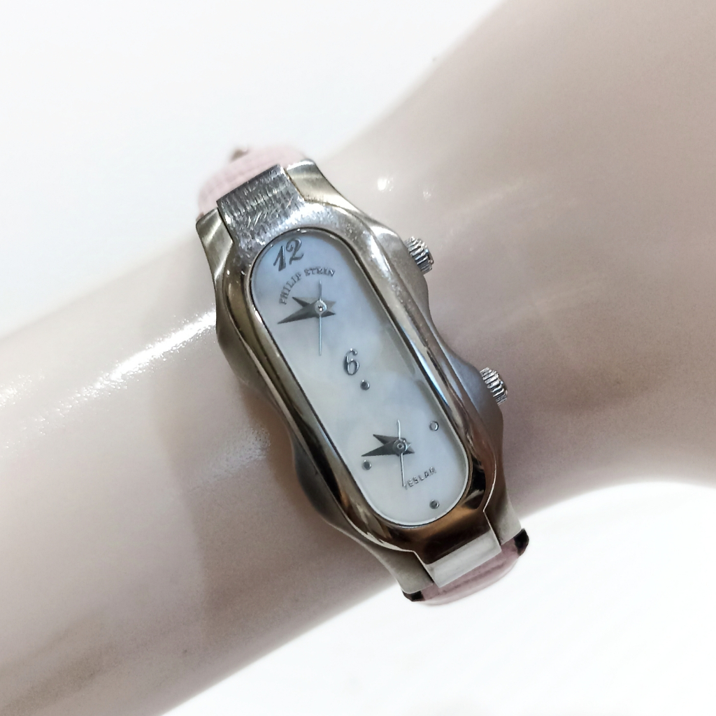 Jual Philip Stein Teslar Signature Ladies MOP Dual Time Quartz Watch ...