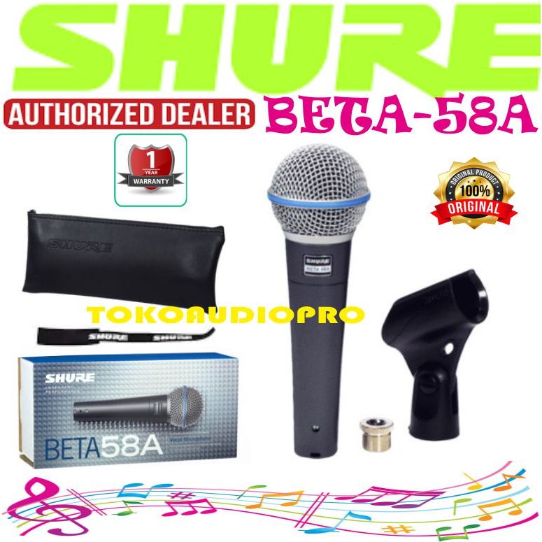 Jual Shure BETA 58A Vocal Microphone Original Shure BETA58A | Shopee Indonesia