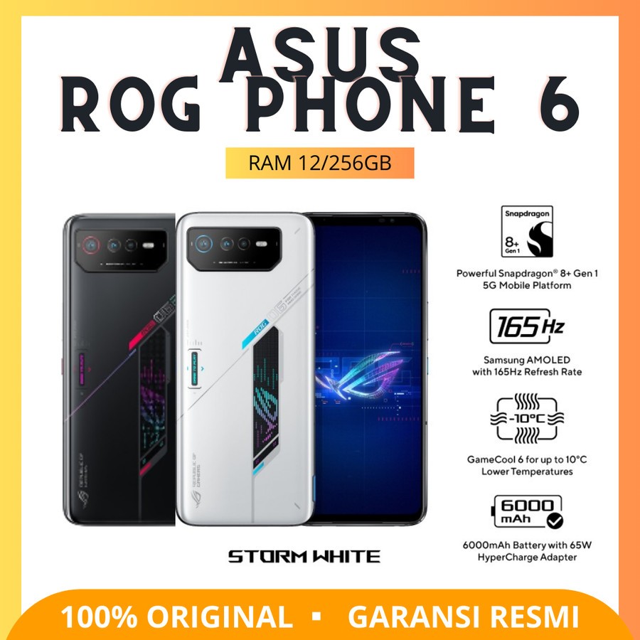 Jual ASUS Rog Phone 6 12/256 GB - Garansi Resmi - Black | Shopee Indonesia