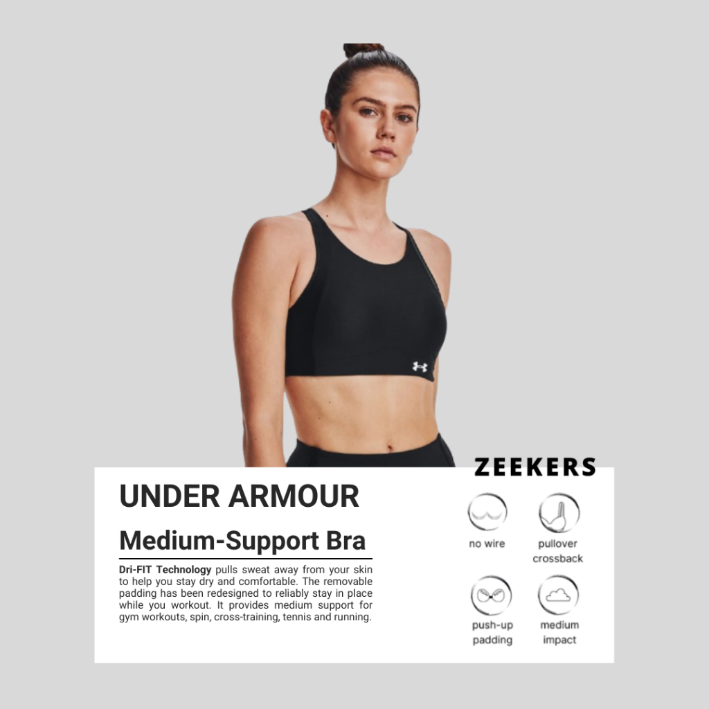 Jual Underarmour Sport Bra Medium Support DriFIT Sports Bra Original ...