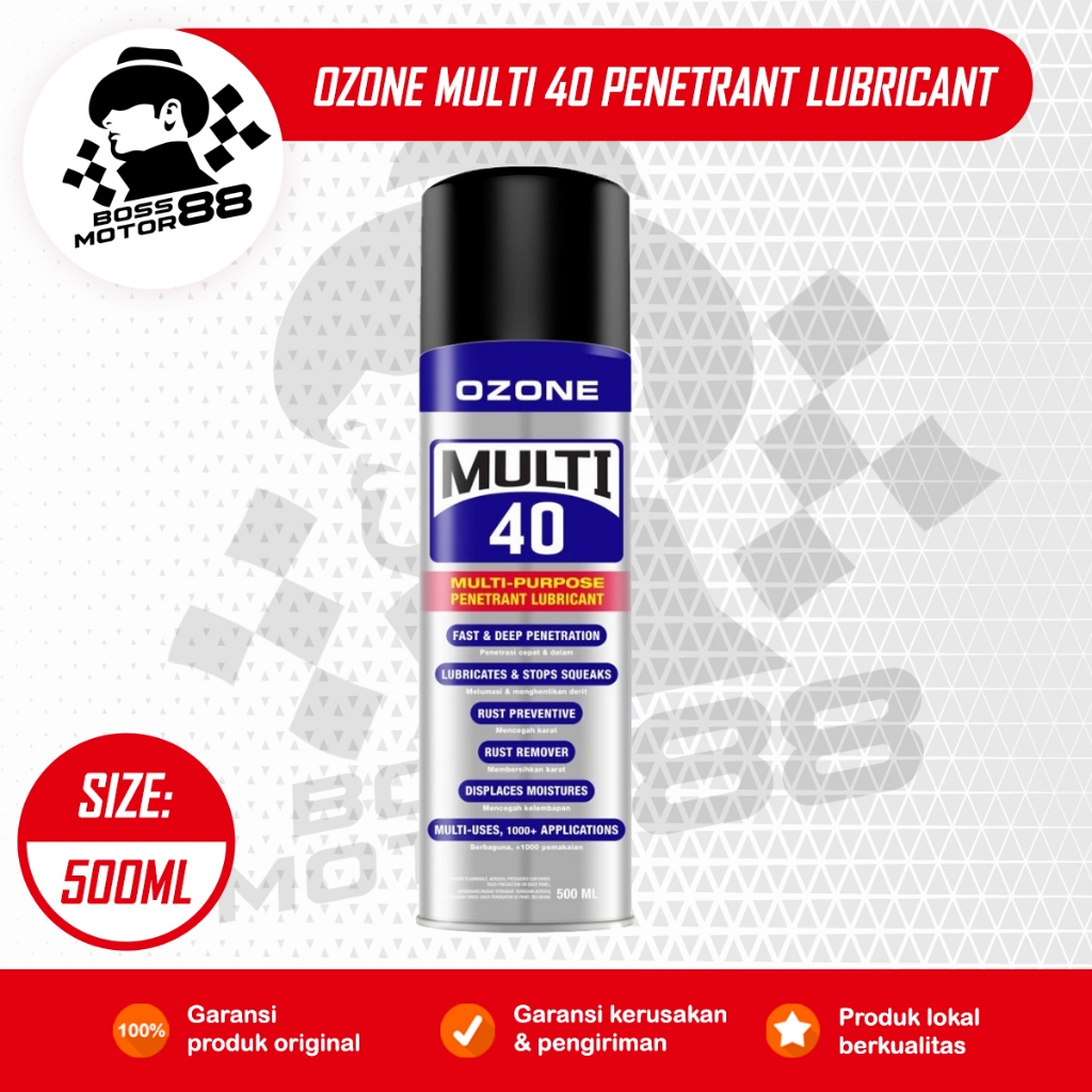 Jual OZONE MULTI 40 Pelumas Serba Guna Multipurpose Penetrant Lubricant 500ML | Shopee Indonesia