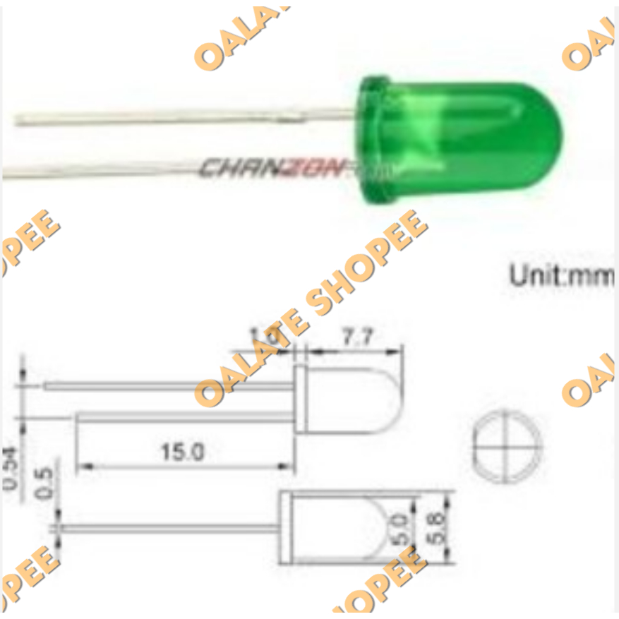 Jual Led F5 Green / Led 5Mm Hijau | Shopee Indonesia