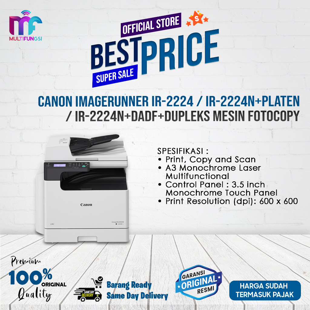 Jual Canon imageRunner iR-2224 / iR-2224N+Platen / iR-2224N+DADF ...