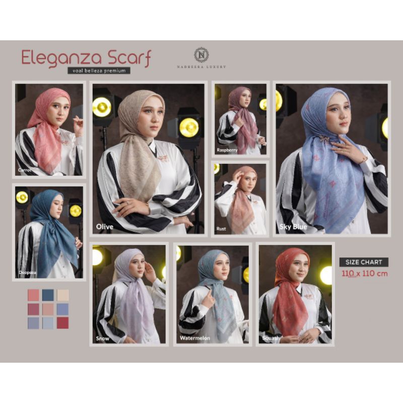 Jual Eleganza Scarf Nadheera Luxury ( READY STOK SIAP KIRIM) | Shopee ...
