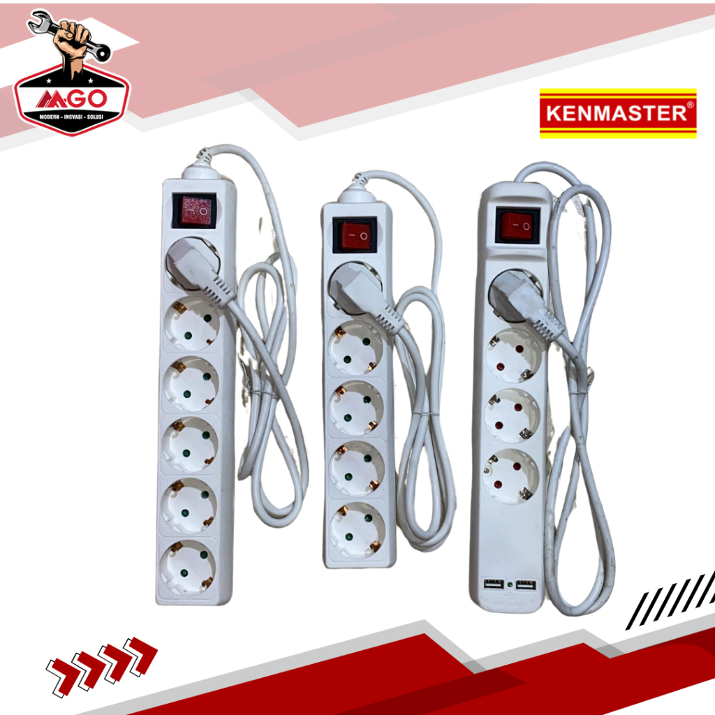 Jual Kenmaster Stop Kontak + Switch / Saklar 4 / 5 / 6 Lubang ...