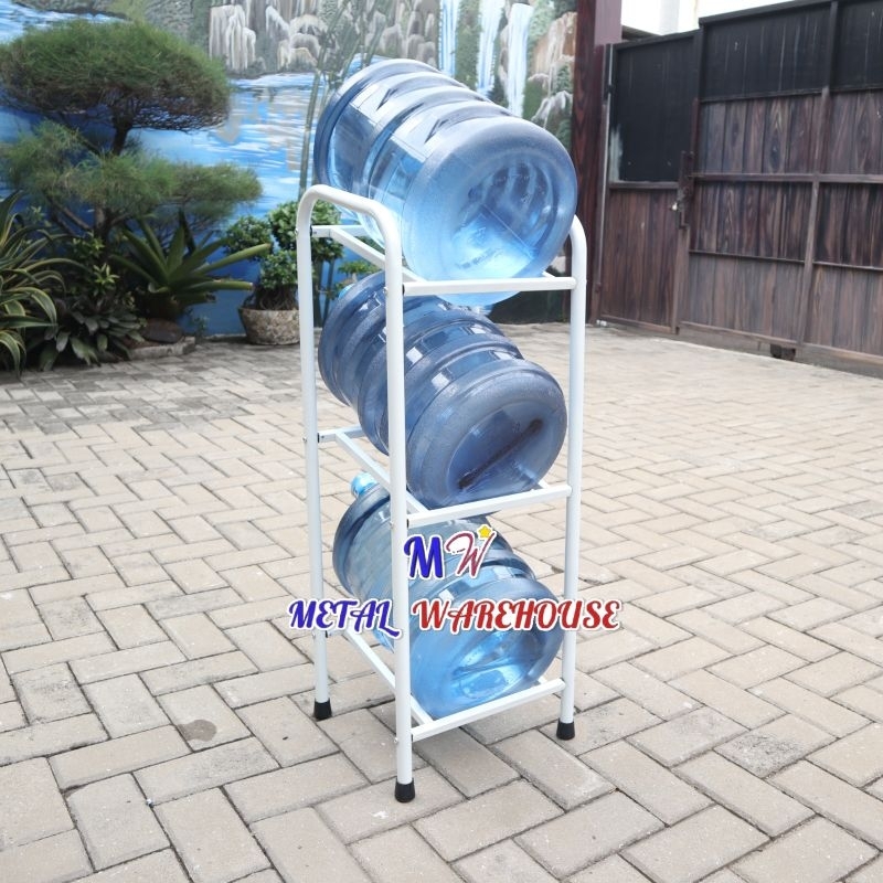 Jual Rak Galon Susun 3 Tempat Galon Susun Putih | Shopee Indonesia