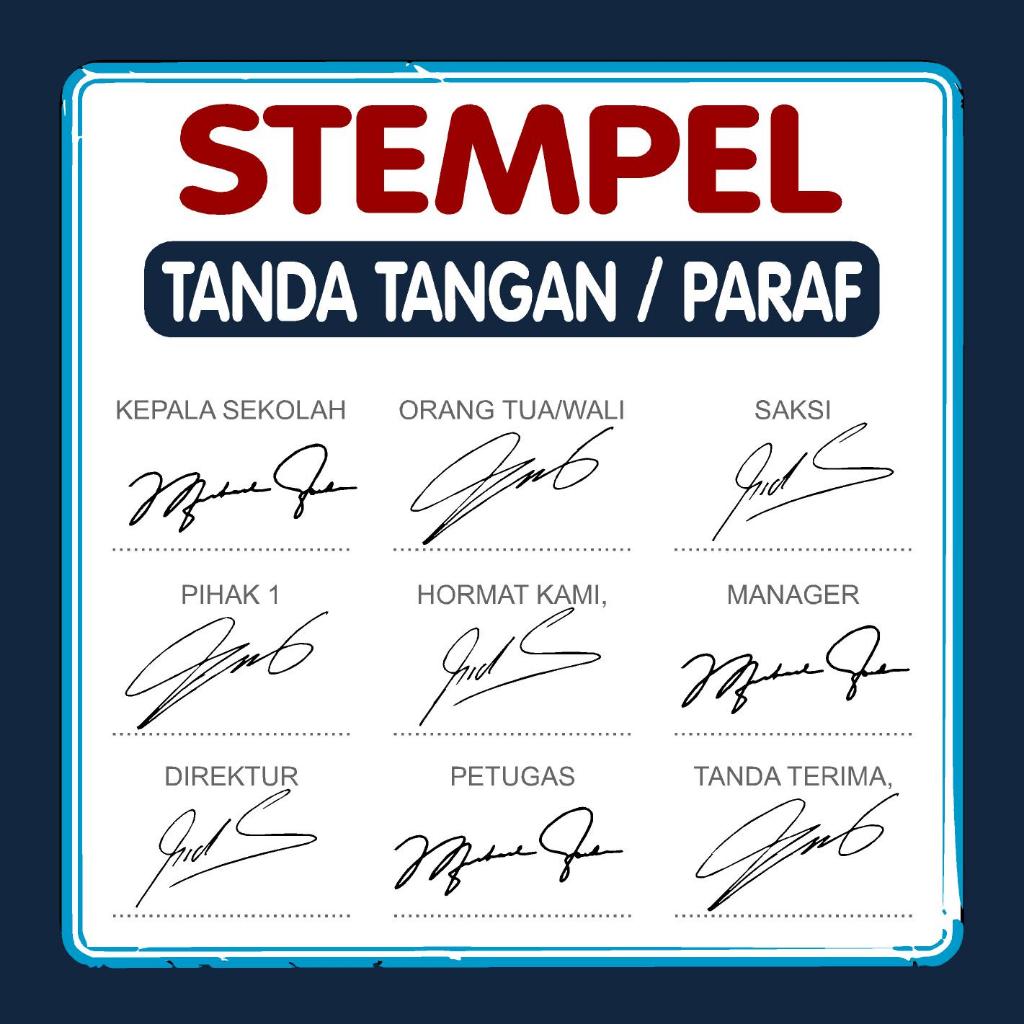 Jual Stempel tanda tangan / paraf pribadi tinta otomatis siap pakai ...