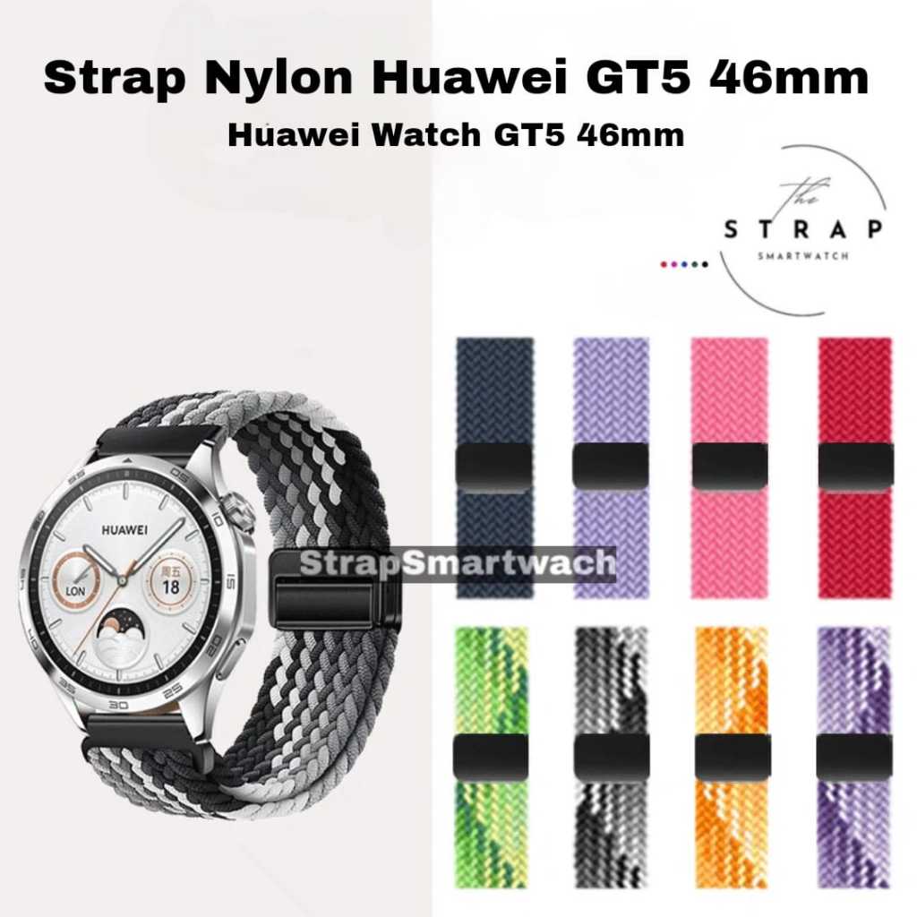 Jual Strap Huawei Watch GT5 46mm Strap Nylon Magnet Huawei GT5 46mm ...