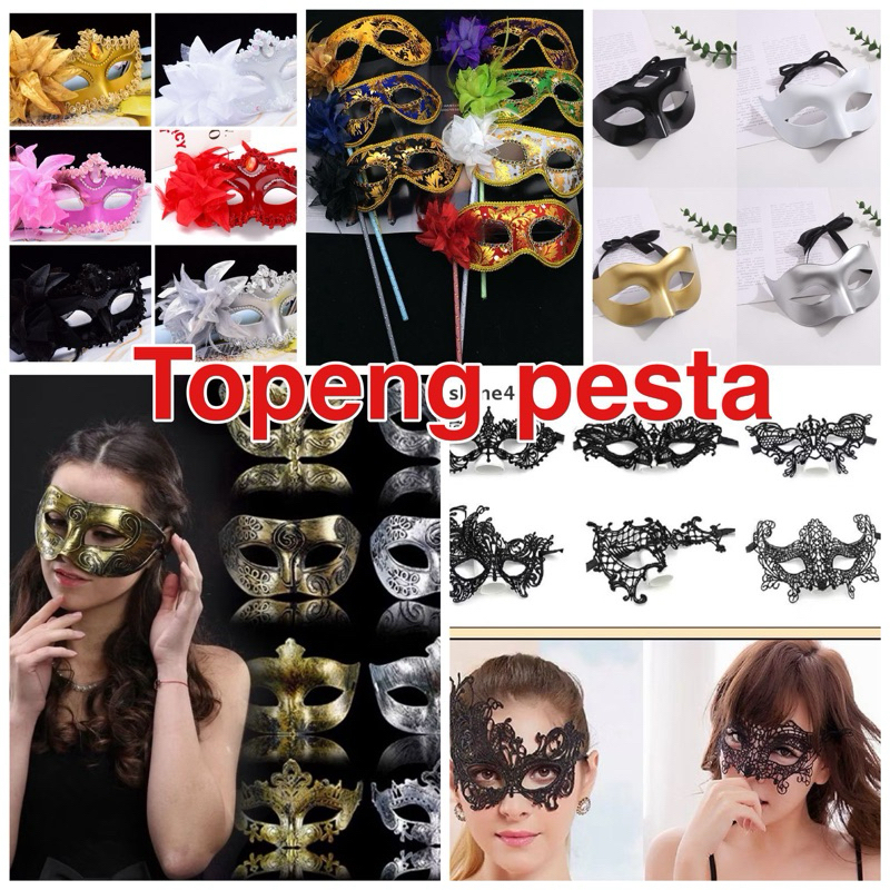 Jual Topeng pesta masquerade/party mask/Mask pesta halloween masquerade ...