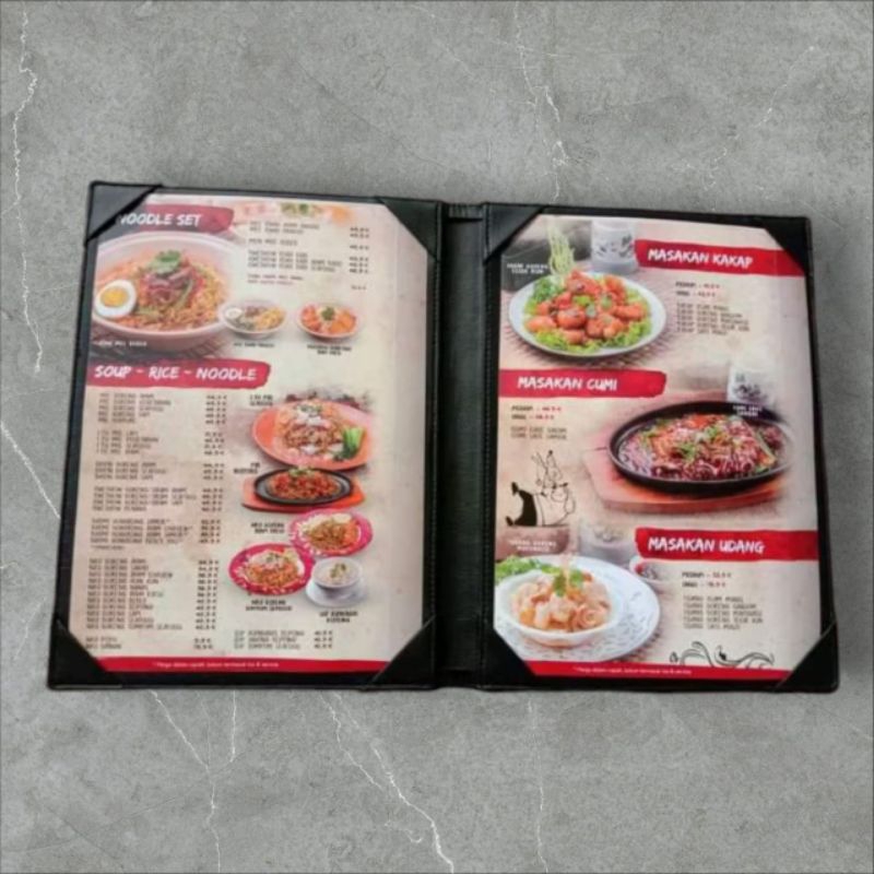 Jual buku menu a4 model 2 halaman menu | Shopee Indonesia