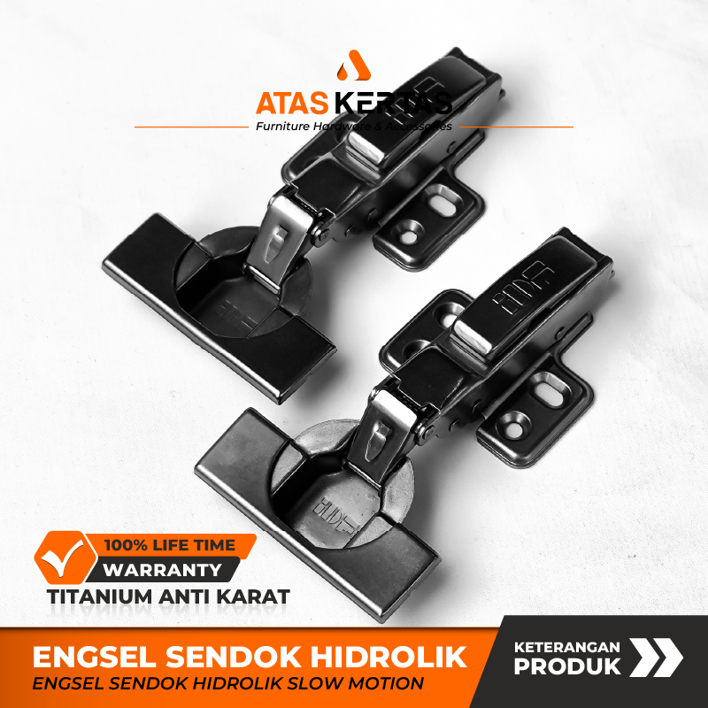 Jual NEW!! 1 set Engsel sendok TITANIUM slow motion - engsel lemari ...