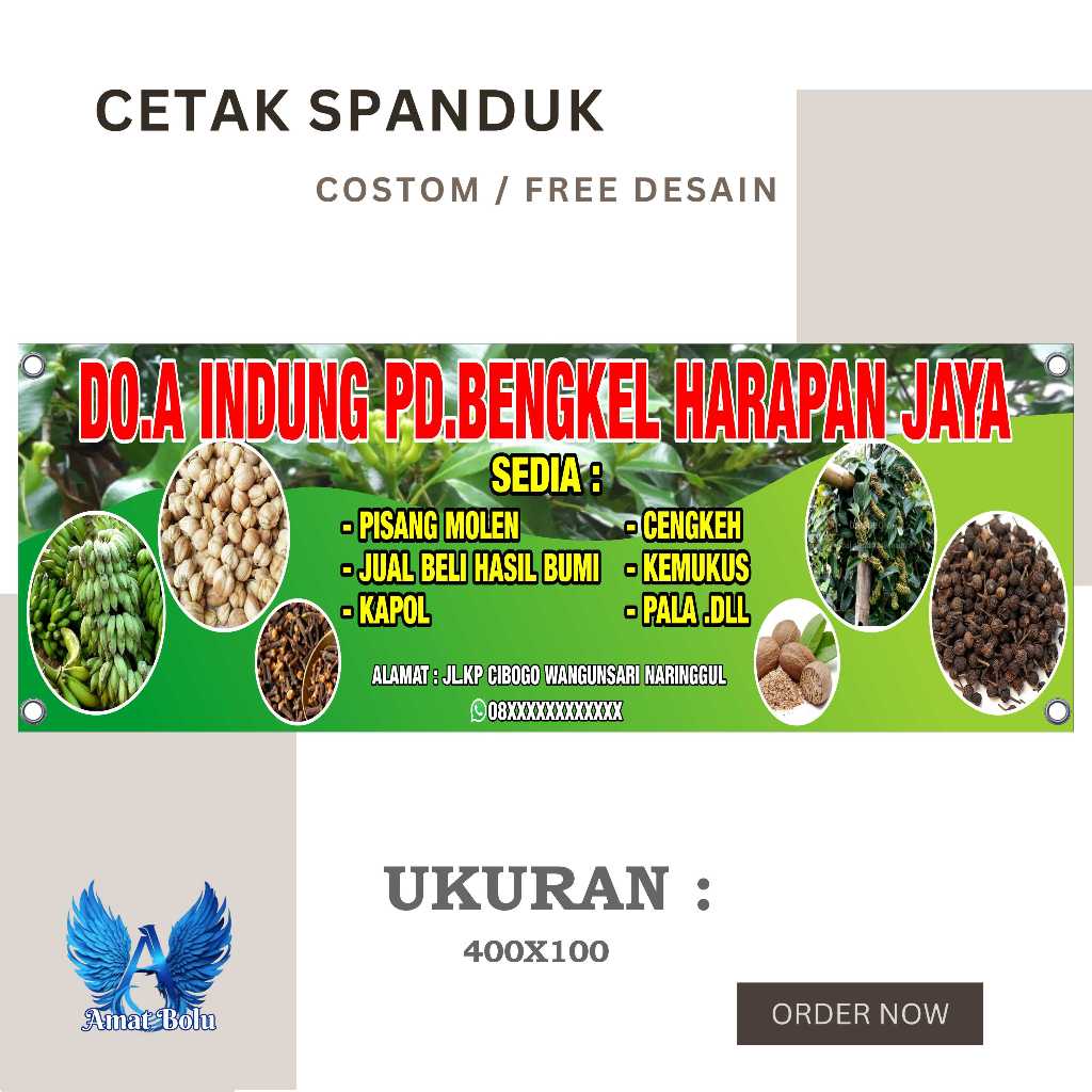 Jual Spanduk Banner PERTANIAN PD HARAPAN JAYA PENGGILING PADI BISA ...