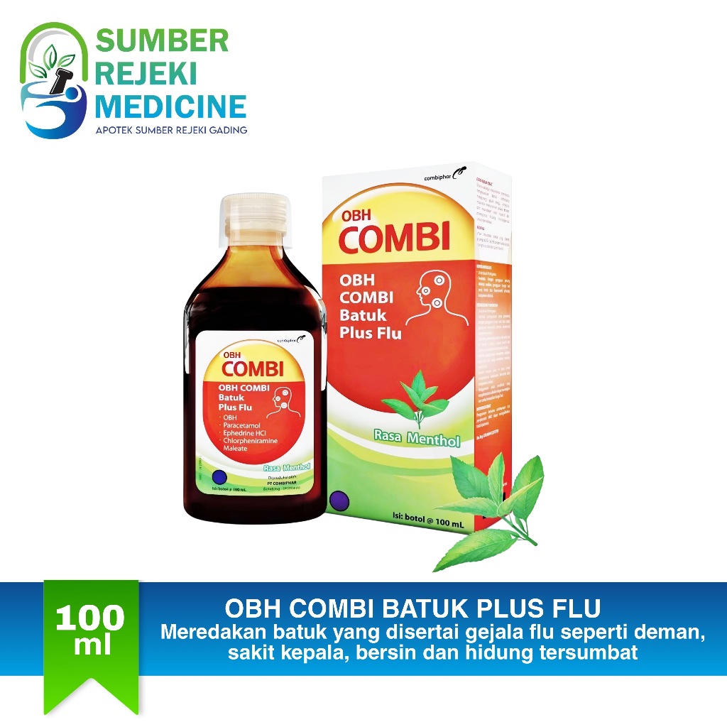 Jual OBH Combi Batuk Plus Flu Menthol Sirup - Meredakan Batuk & Gejala ...