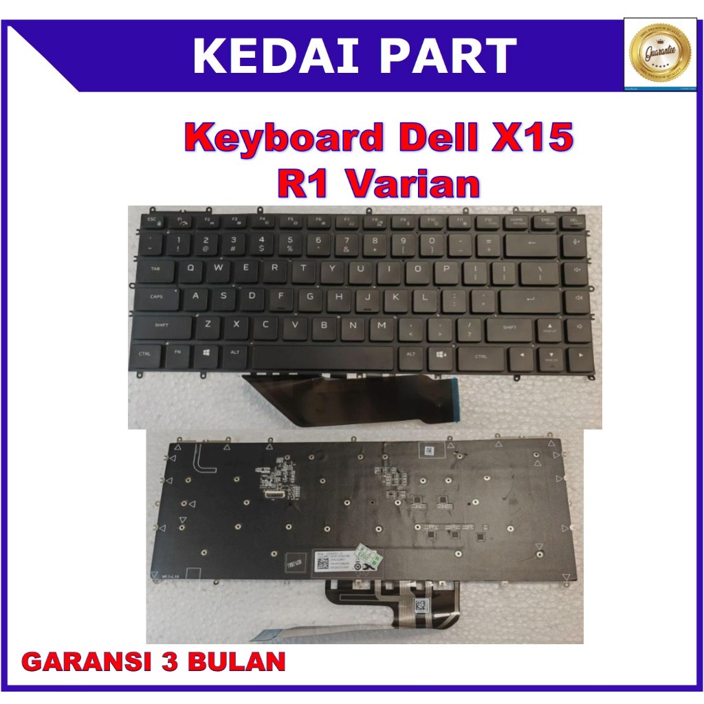 Jual Keyboard Dell Alienware X15 R1 R2 Black RGB Backlight Backlite ...