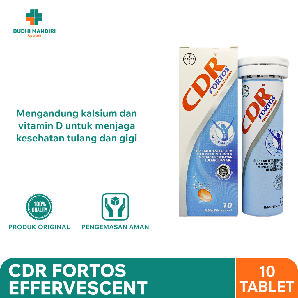 Jual CDR Fortos 10 Tablet - Memenuhi Kebutuhan Kalsium Tulang dan Gigi ...