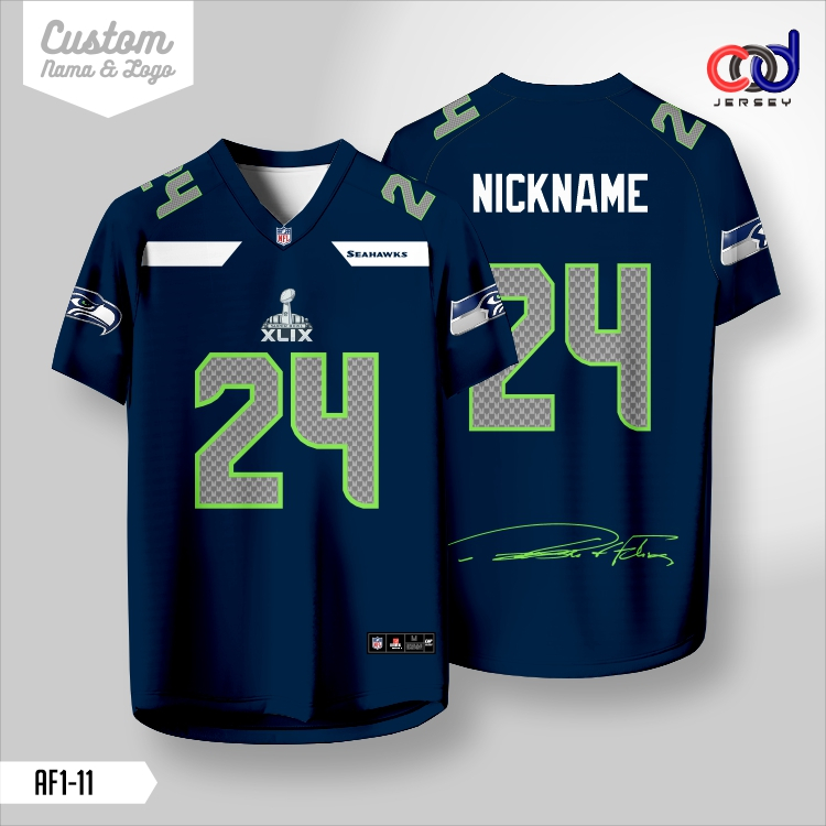 Jual Jersey NFL Oversize American Football Custom Nama Dan Nomor Full ...