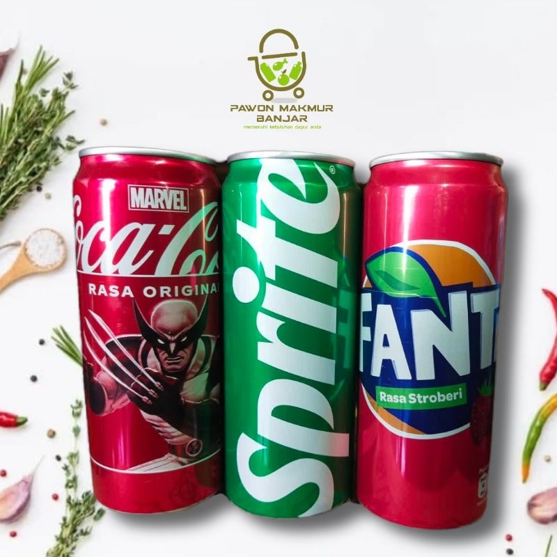 Jual MINUMAN COCA-COLA, SPRITE, FANTA / KEMASAN BARU KALENG 330 ML ...