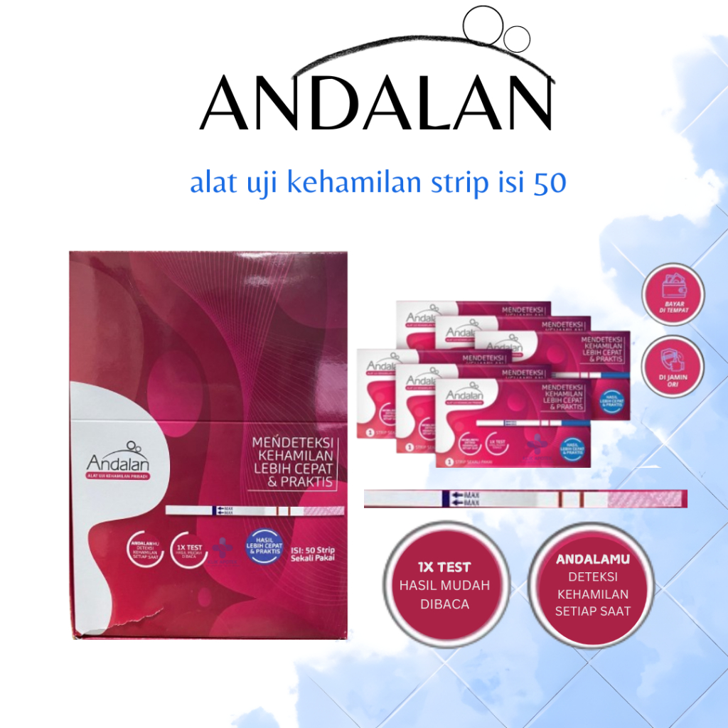 Jual ANDALAN | Alat Uji Kehamilan Pribadi | 1 BOX ISI 50 STRIP | Shopee ...