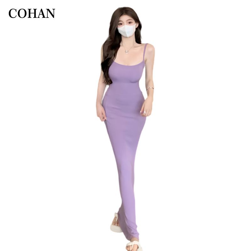 Jual Cohan DR8070 Dress Long Polos Bodycon Body Style Korea Baju Women ...