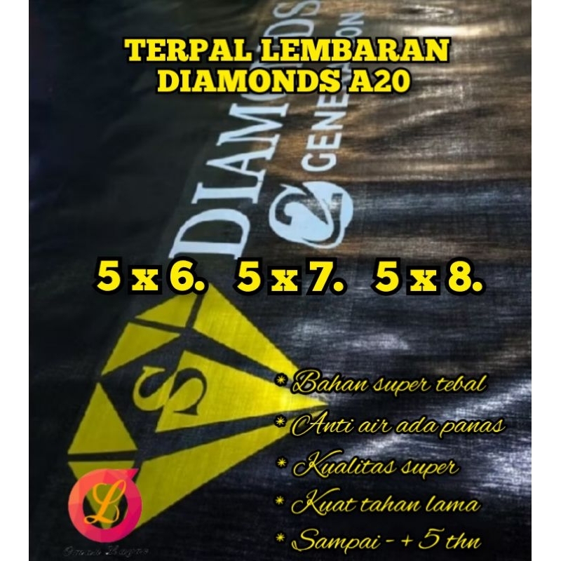 Jual terpal lembaran A20 korea DIAMONDS hitam terpal teruk tenda ...