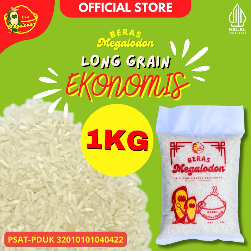 Jual Beras Cap Megalodon LONG GRAIN EKONOMIS 1 Kg Termurah, Berkualitas ...