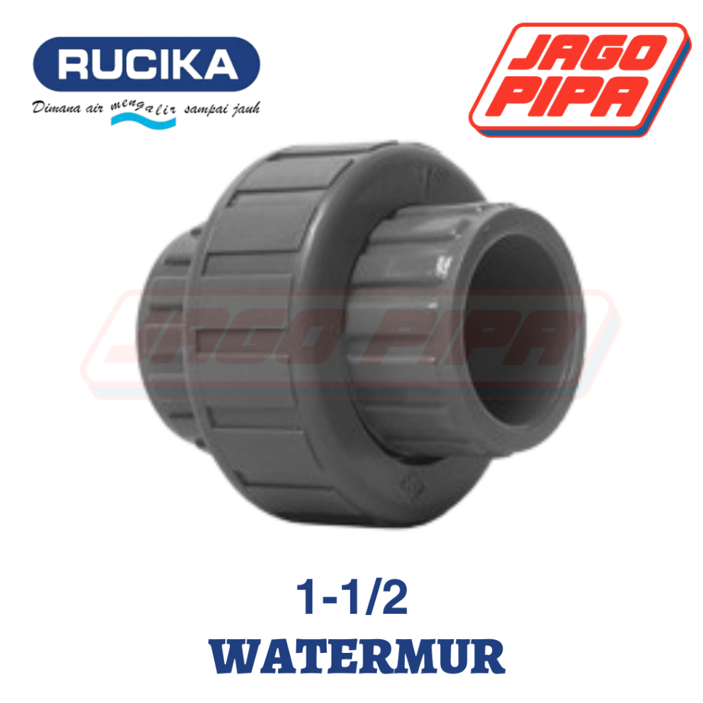 Jual Rucika Watermur 1-1/2 Inch Watermoor 1-1/2" Water Moor Water Mur Union Socket Fitting PVC ...