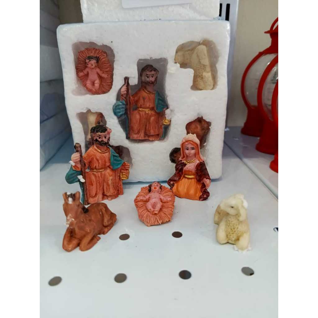 Jual Patung Set Natal 3-4cm isi 5 patung natal patung rohani patung ...