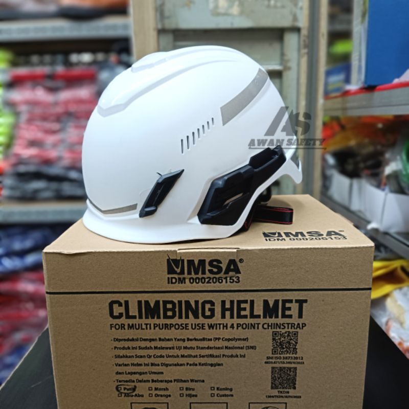 Jual HELM CLIMBING MSA H1 SAFETY HELMET SNI PLN PANJAT TEBING OUTDOOR ...