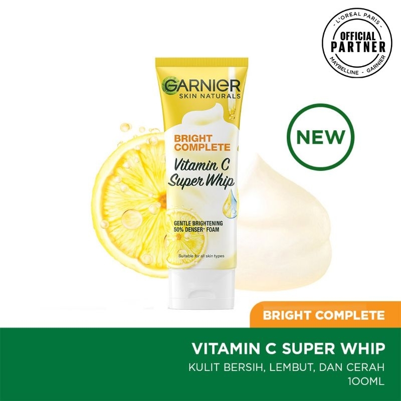 Jual Garnier Bright Complete Vitamin C Super Whip Foam 100ml - Facial ...
