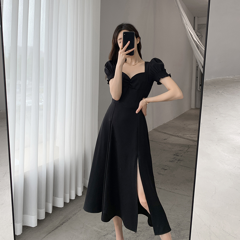 Jual EMITA BLOOM dress korean style hitam wanita elegan party night ...