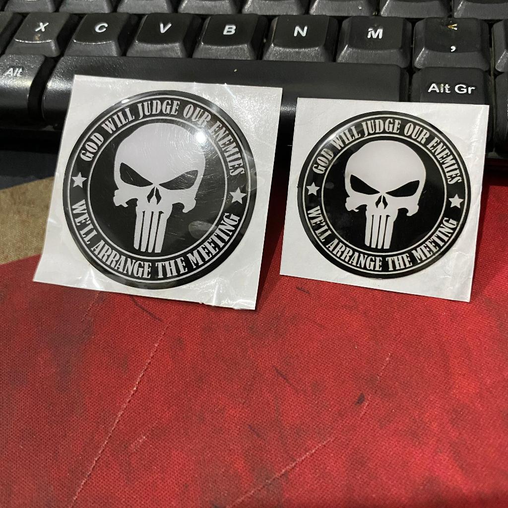 Jual Sticker Timbul Resin PUNISHER TEKS Stiker Logo Lycal 3D Kecil ...
