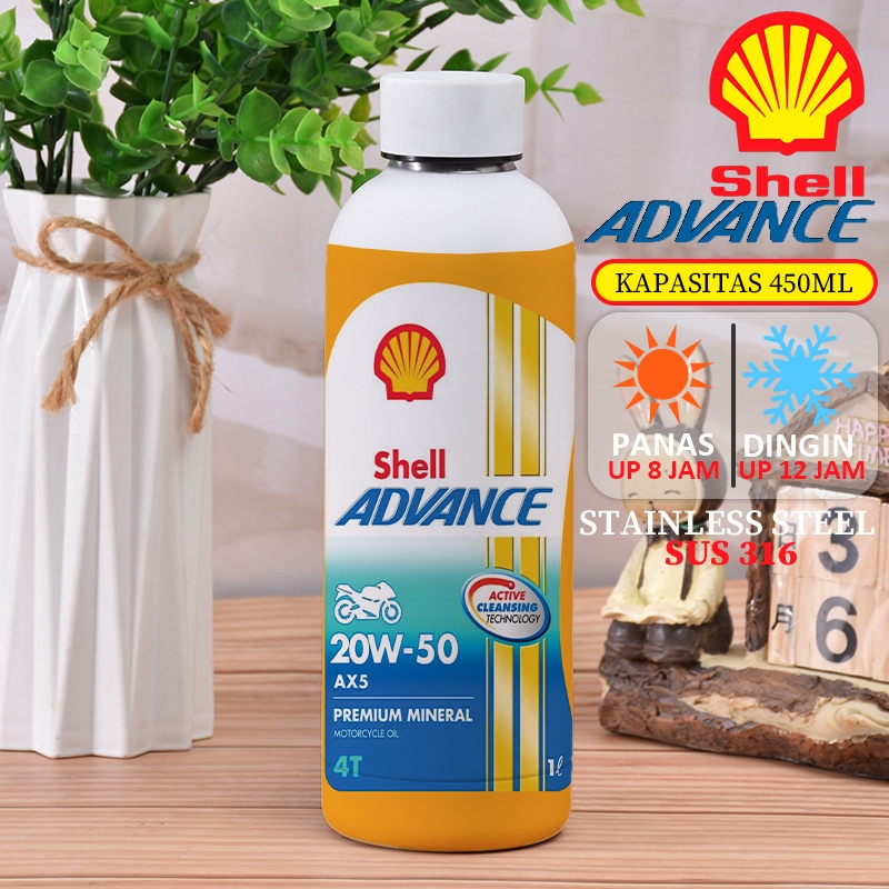 Jual BOTOL OLI SHELL THERMOS AIR TAHAN PANAS DAN DINGIN TUMBLER SHELL ...