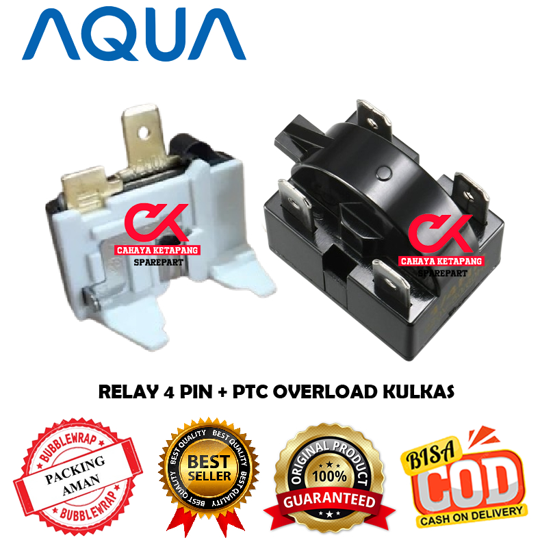 Jual AQUA Relay 4 Pin + Ptc Overload Kulkas 1 pintu / 2 pintu | Shopee ...