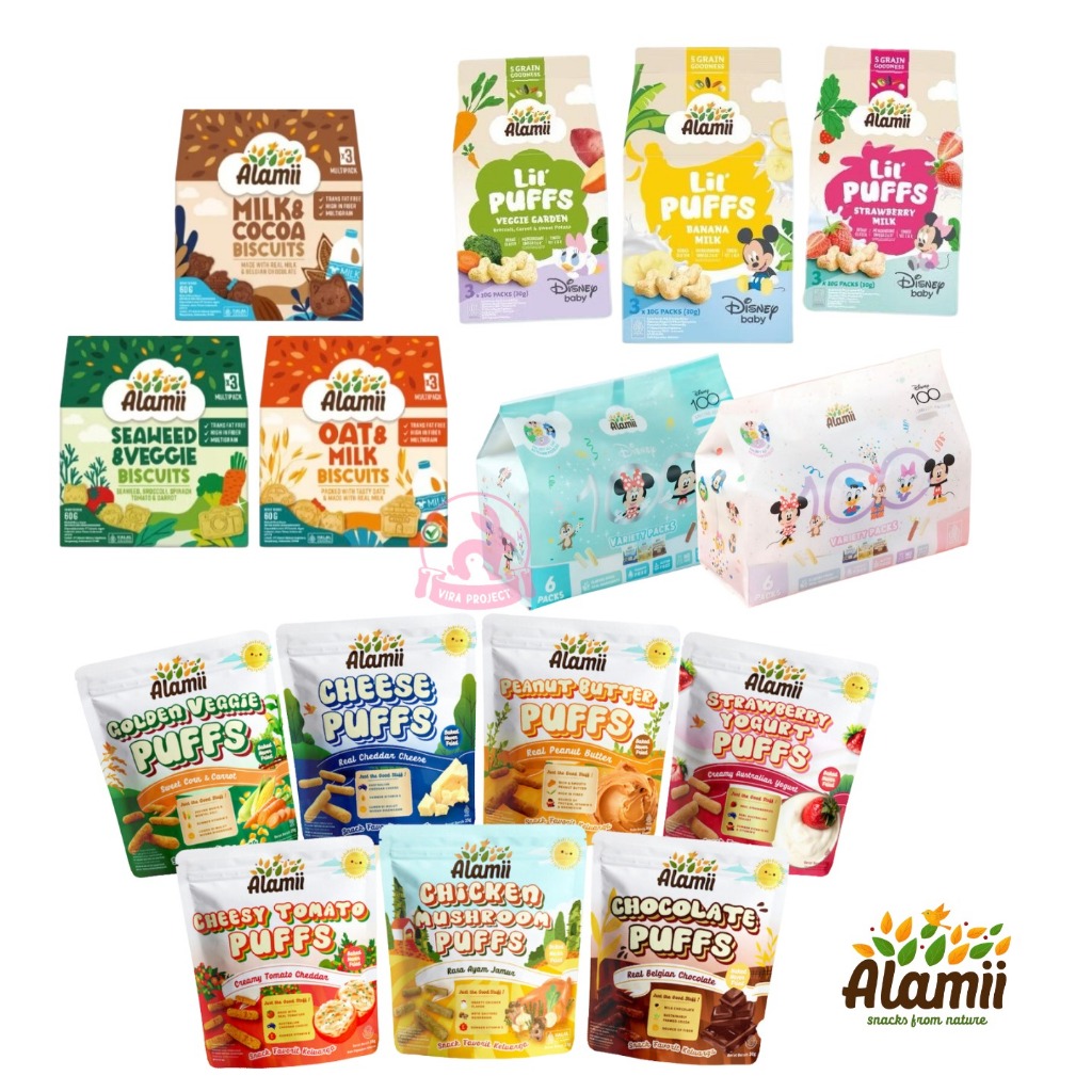 Jual 12+ ALAMII PUFFS HEALTHY SNACK ANAK 25gr/ MULTIGRAIN BISCUITS 60G ...
