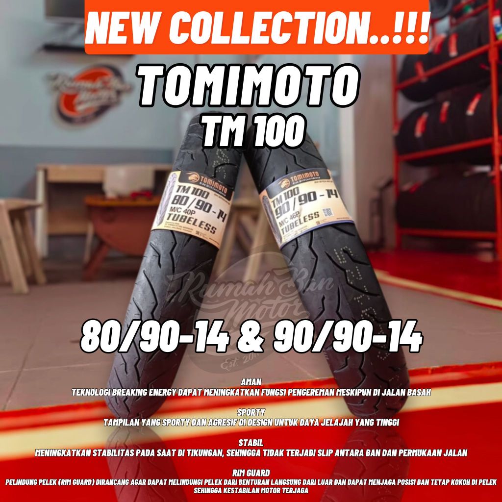 Jual TOMIMOTO TM100 80/90-14 90/90-14 | Shopee Indonesia