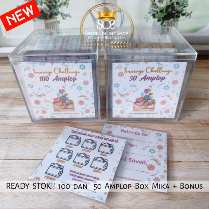 Jual 100 Amplop dan 50 Amplop savings challenge Amplop Mini Laminating | Shopee Indonesia