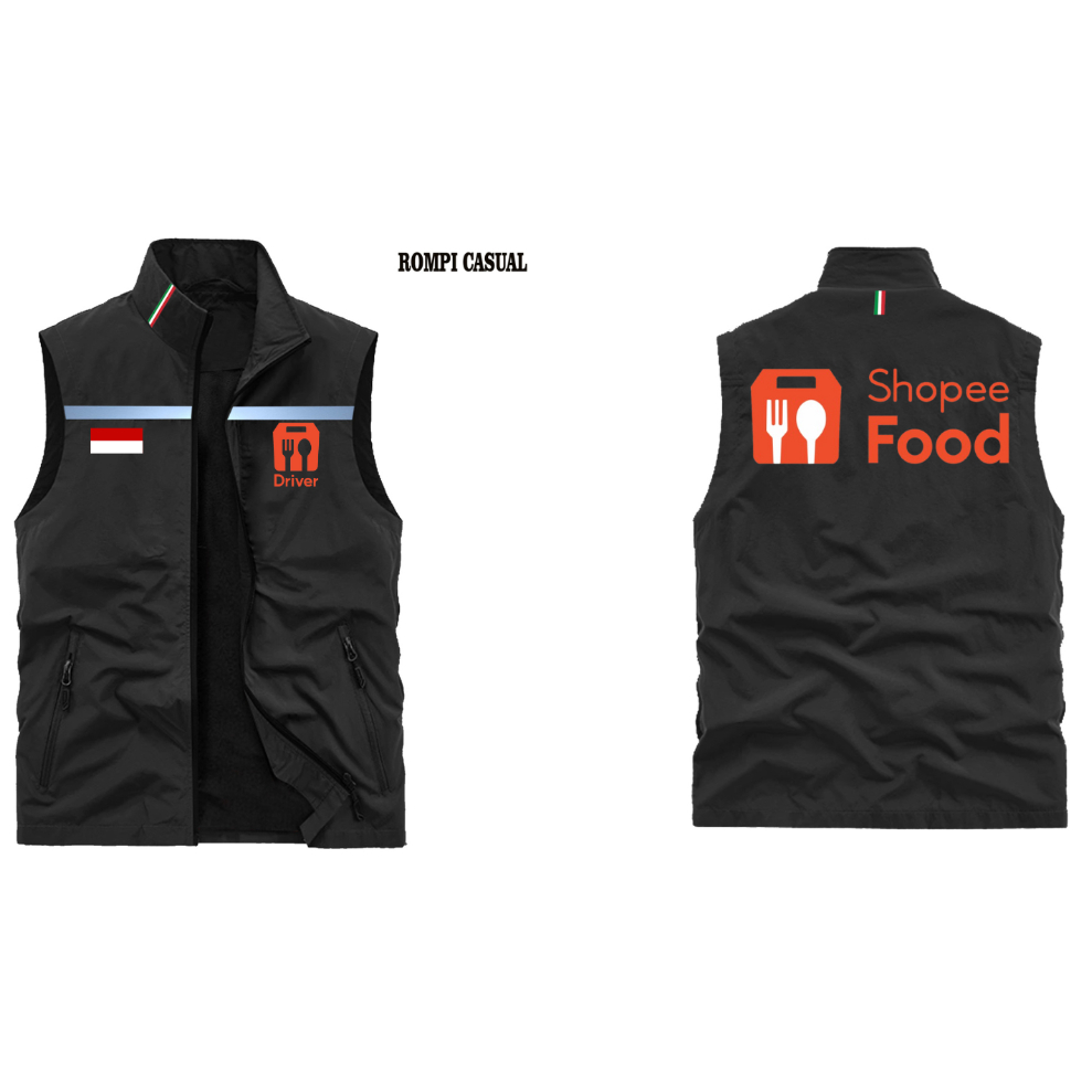 Jual Rompi Kasual | Rompi Vest Shopifood | Rompi Ojol ShopiFood | Jaket ...