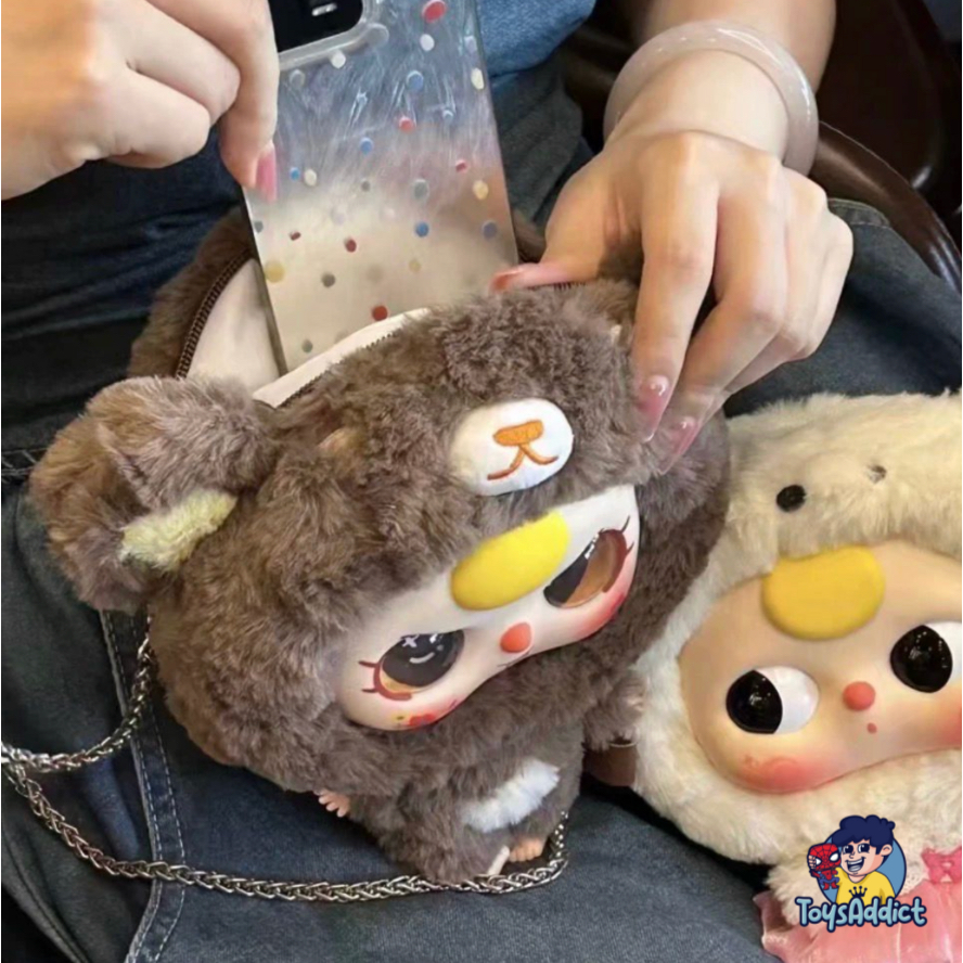 Jual Baby Three Big Head Baby Zipper Bag Plush BLINDBOX / Tas Baby ...