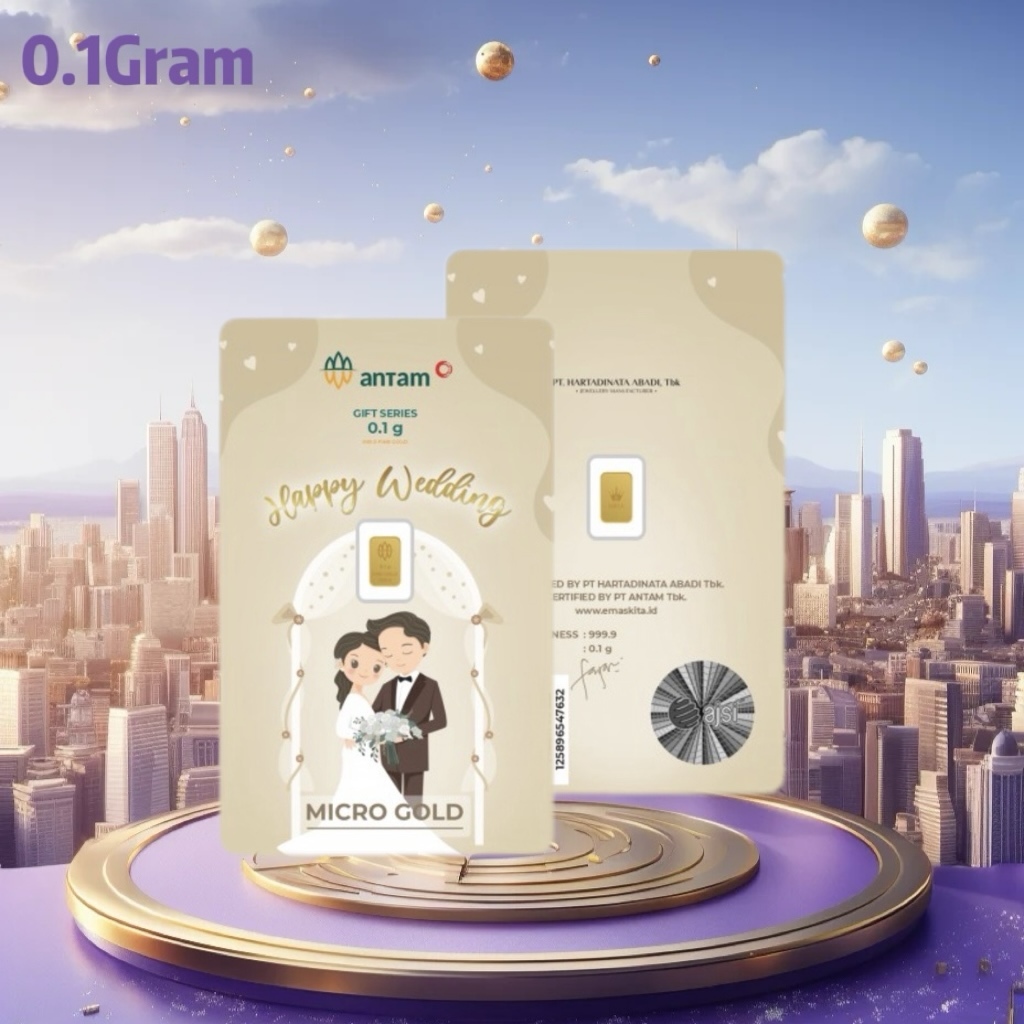 Jual Gold Logam Mulia Micro Gold Antam Hartadinata 0.1 Gram Wedding ...