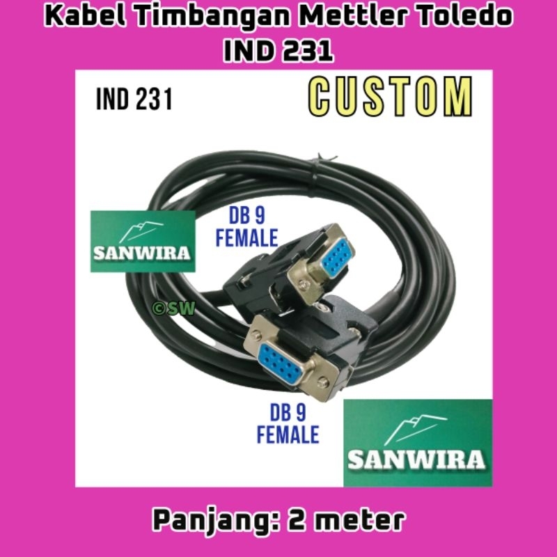 Jual Kabel Data Display Timbangan DB 9 pin Female to DB 9 pin Female ...
