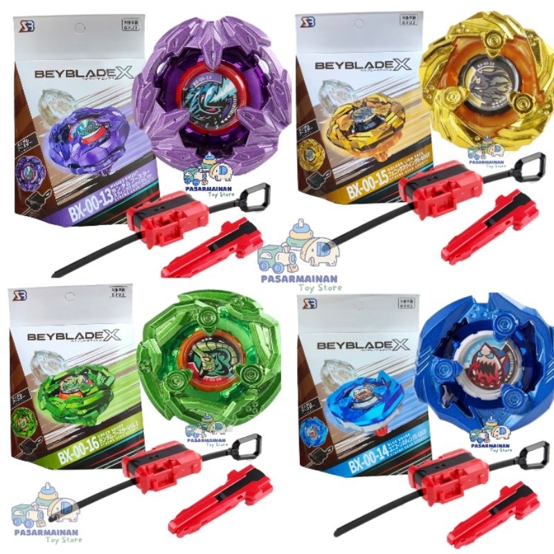 Jual Mainan Gangsing Beyblade X Burst Set Launcher handgrip Gangsing BX ...