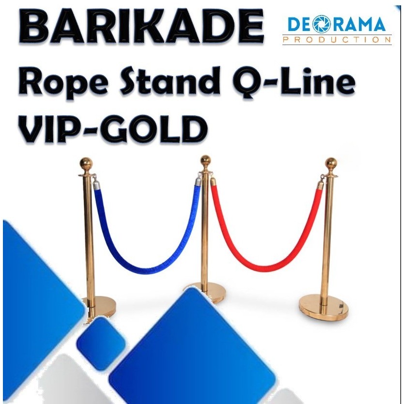 Jual tiang pembatas antrian VIP / barikade tiket Q Line/ rope stand ...