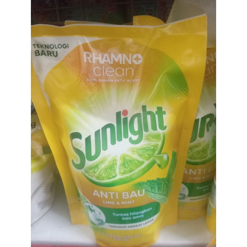 Jual Sunlight sabun cuci piring Rhamno clean kemasan 600 ml | Shopee ...